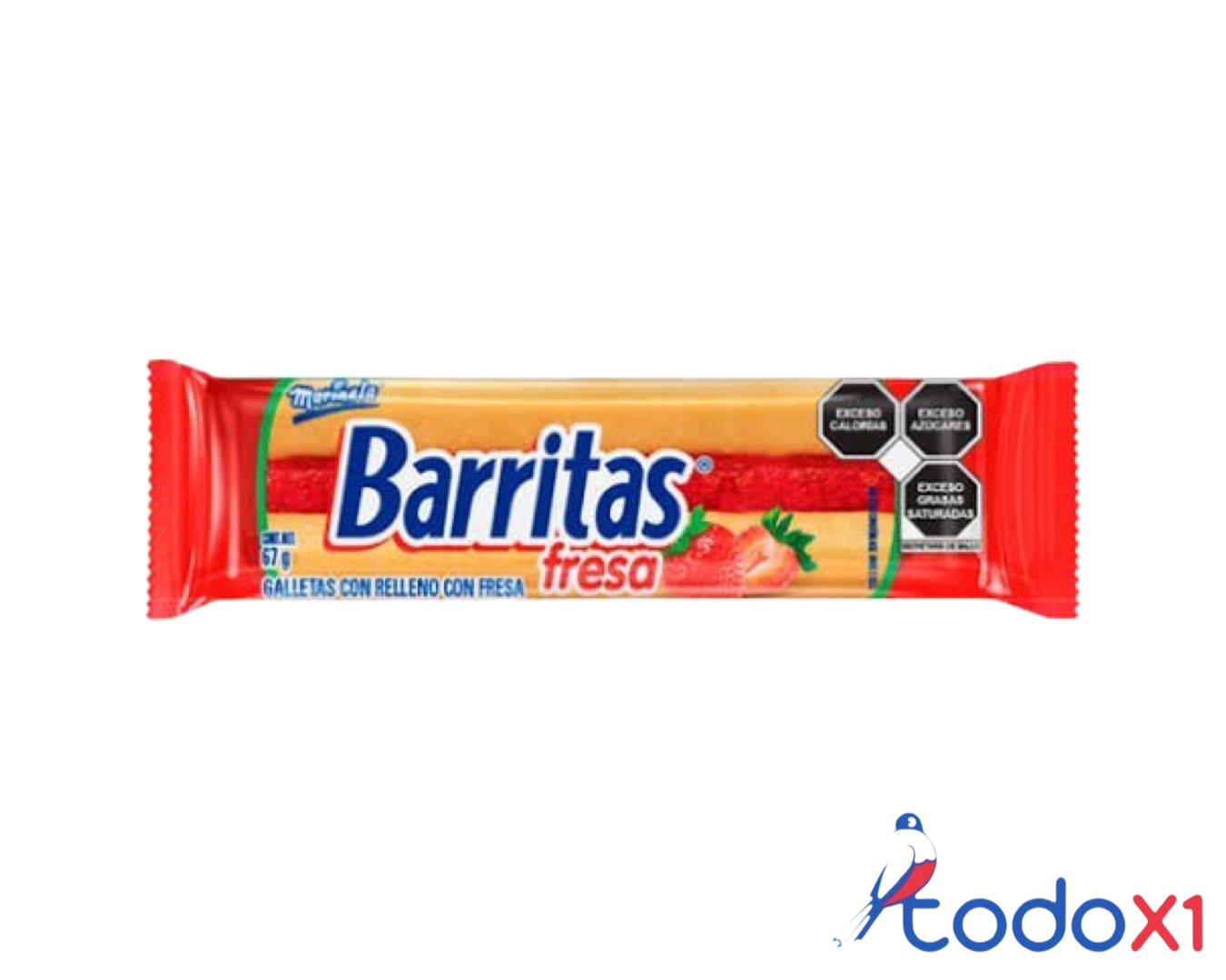 Barritas de fresa 67g - Todox1